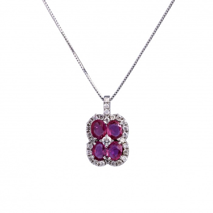 [新品] ユキザキセレクトジュエリー OTHER K18WG ルビー/ダイヤNC IZ2516 ネックレス J325665 | ジュエリーのゆきざき