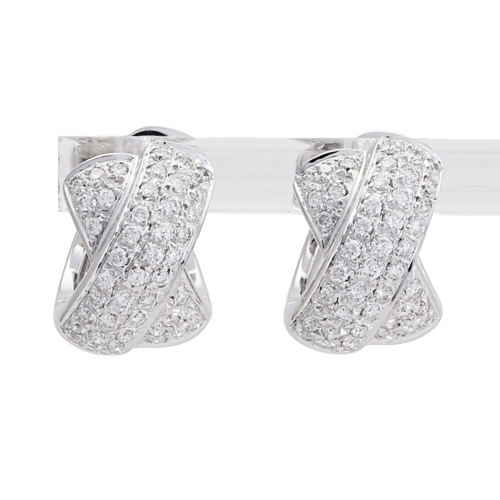 [中古] ポンテヴェキオ ダイヤモンド フープ J382499 ピアス J382499 | ジュエリーのゆきざき